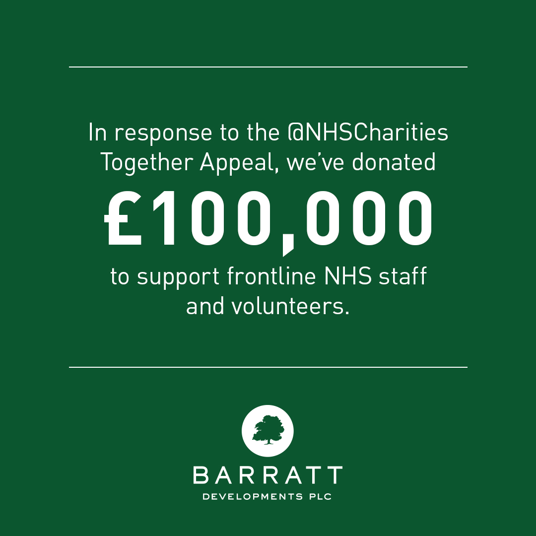 Barratt Developments on Twitter: "To help take care of the #NHSheroes who are taking care of us ...