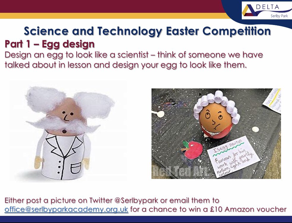Serlby Park Academy on Twitter: "Science Easter Challenges Part 1 ...