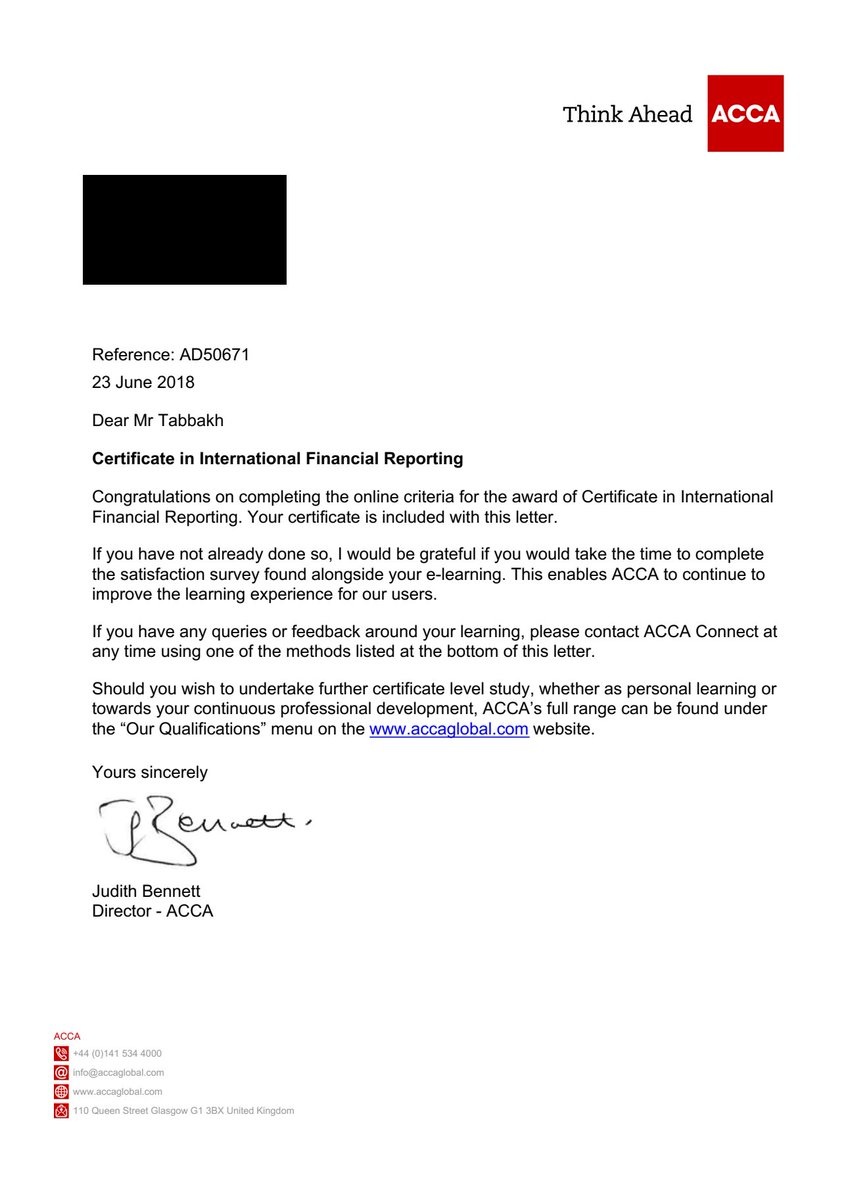 شهادة CertIFR من @ACCA_UK هي إحدى الشهادات المهنية التي تلاقي اهتمام من ...