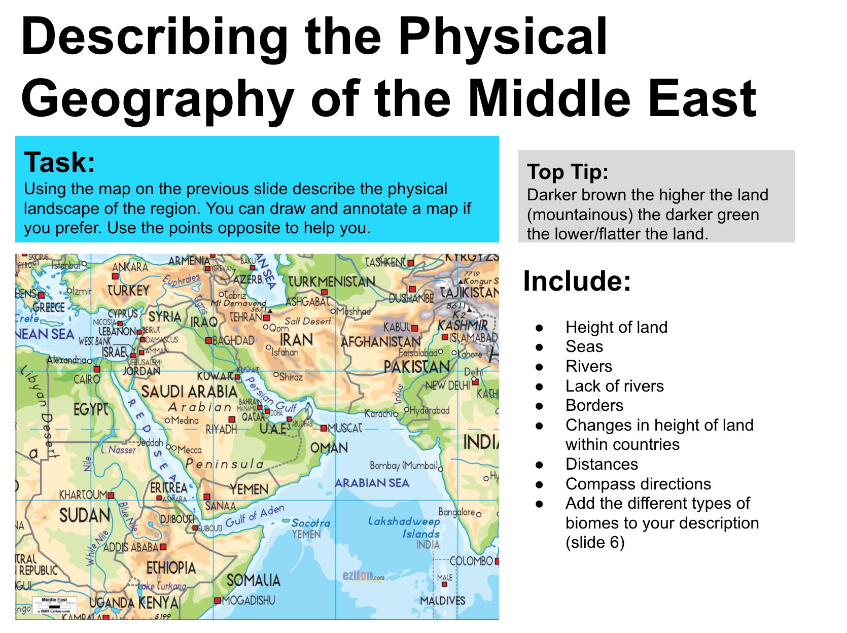 Great Salt Desert Map Middle East
