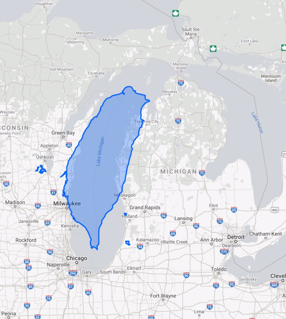 Lake Michigan Dimensions
