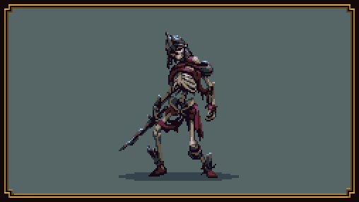 Wolfenoctis on Twitter: "Skeleton warrior #pixelart #ドット絵…