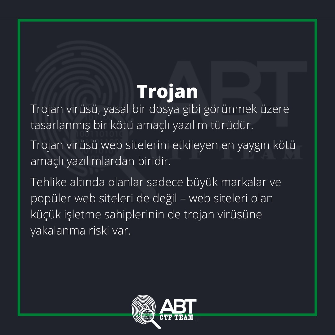 ABT CTF TEAM on Twitter: "Trojan nedir?…