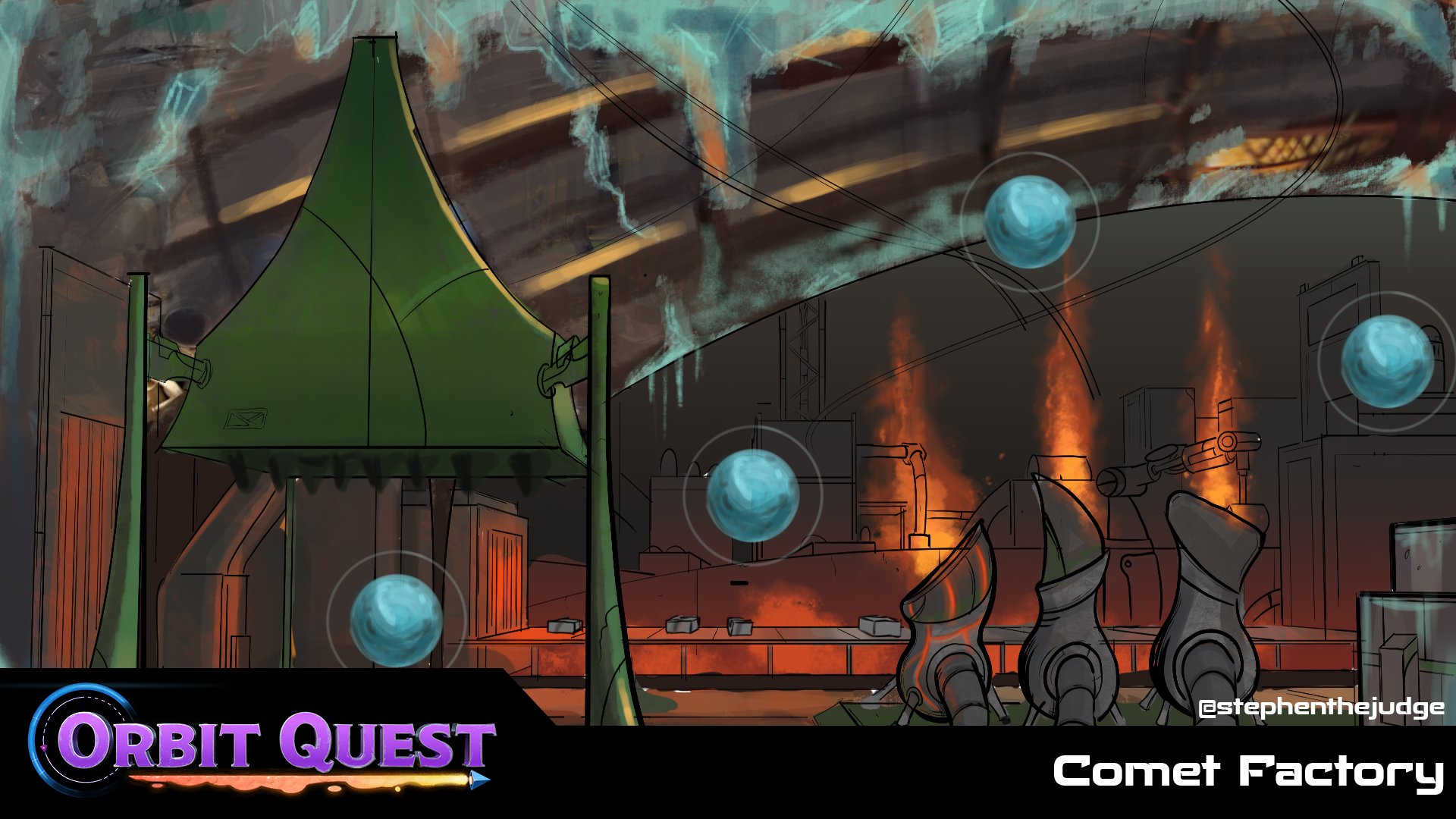 Frost Labs on Twitter: "Concept art for comet factory in our game Orbit Quest! Orbit Quest is a ...