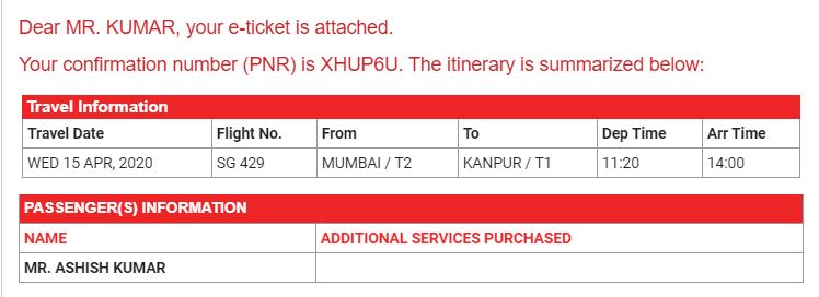 Spicejet Flight Status