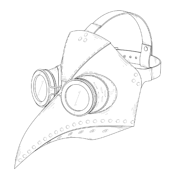 Black Plague Mask Drawing