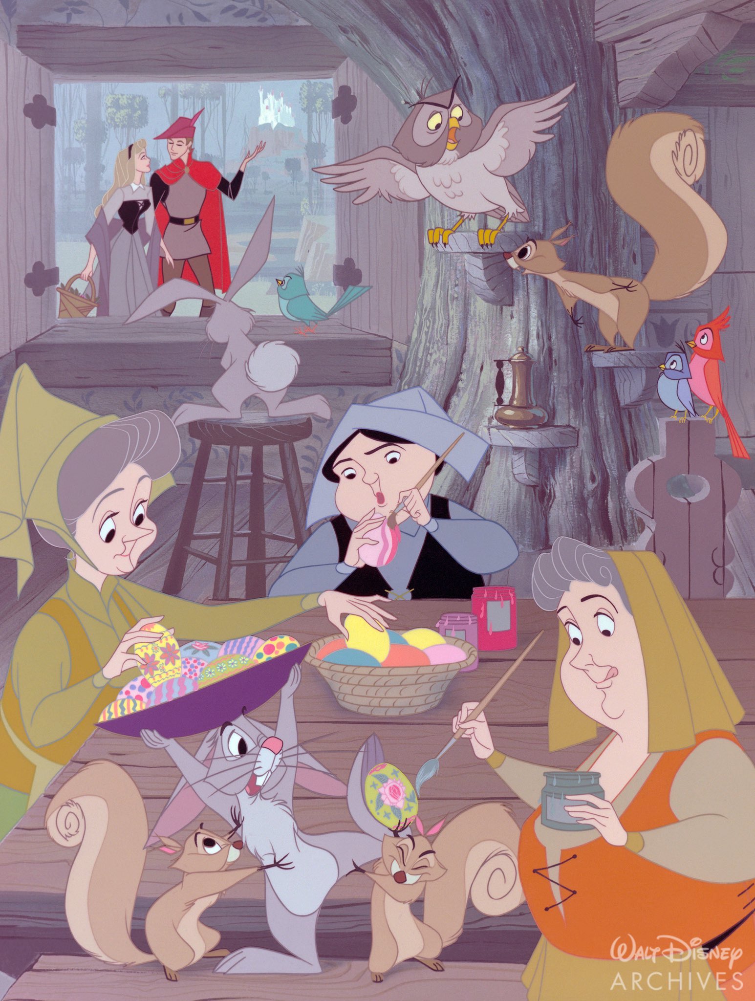 Sleeping Beauty Flora Fauna Merryweather