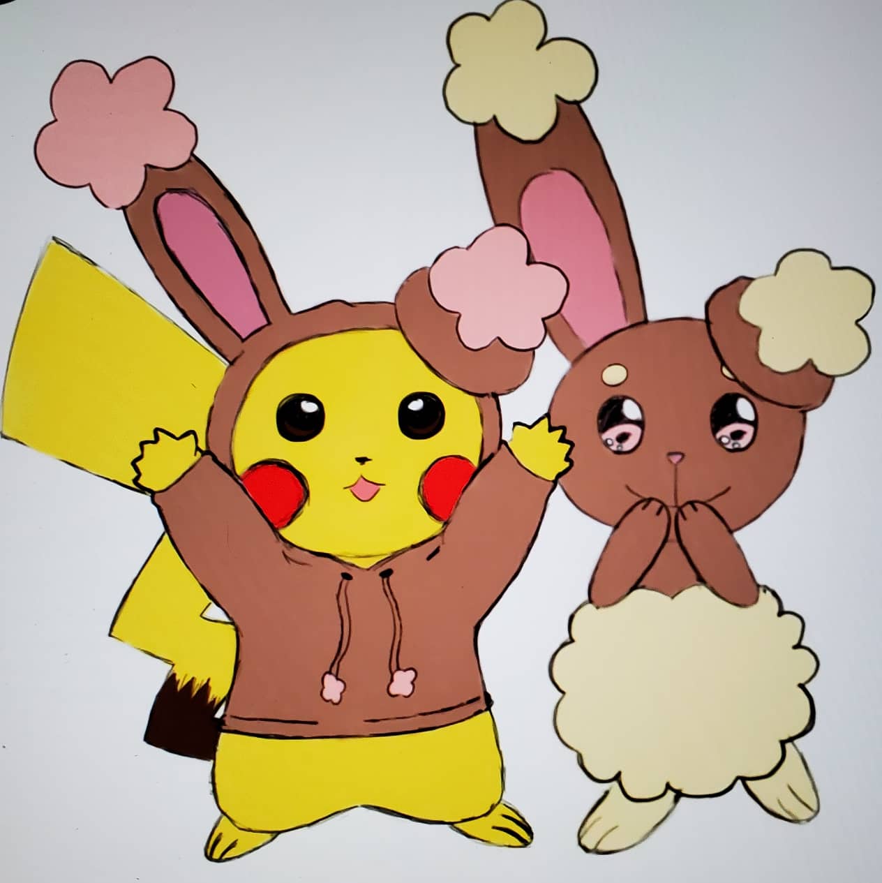 Pikachu Cute Bunny Drawings