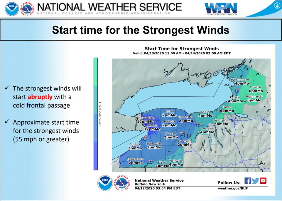NWS: Damaging winds possible, high wind warning active Monday ...