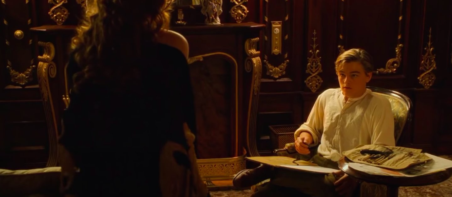 Titanic Jack Drawing Rose