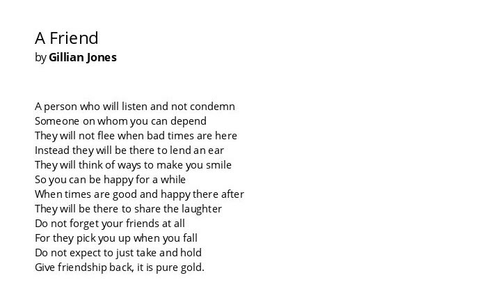 Sonnet Poems About Friendship