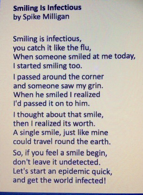 Keep Smiling Poem By Spike Milligan