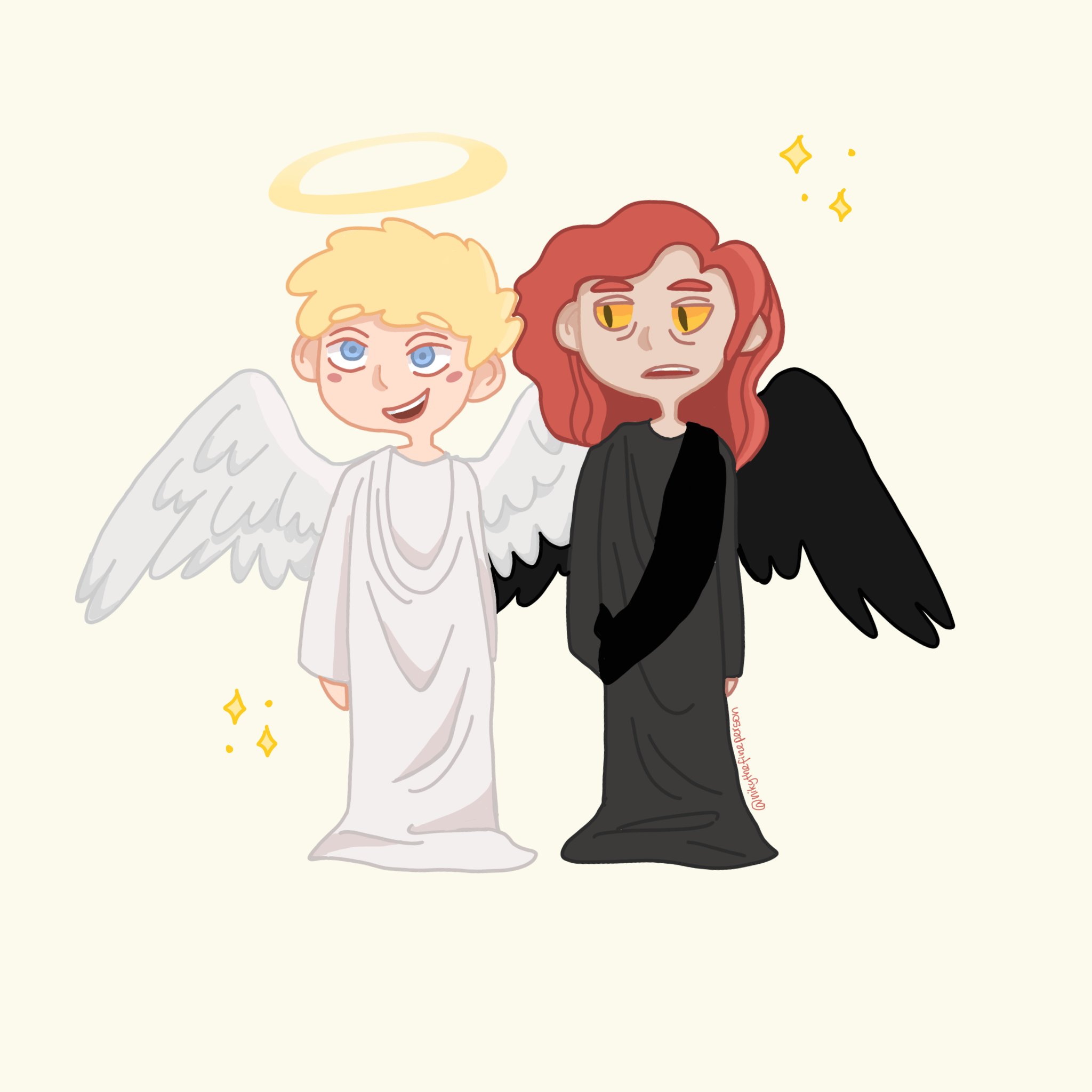 Chibi Demon And Angel