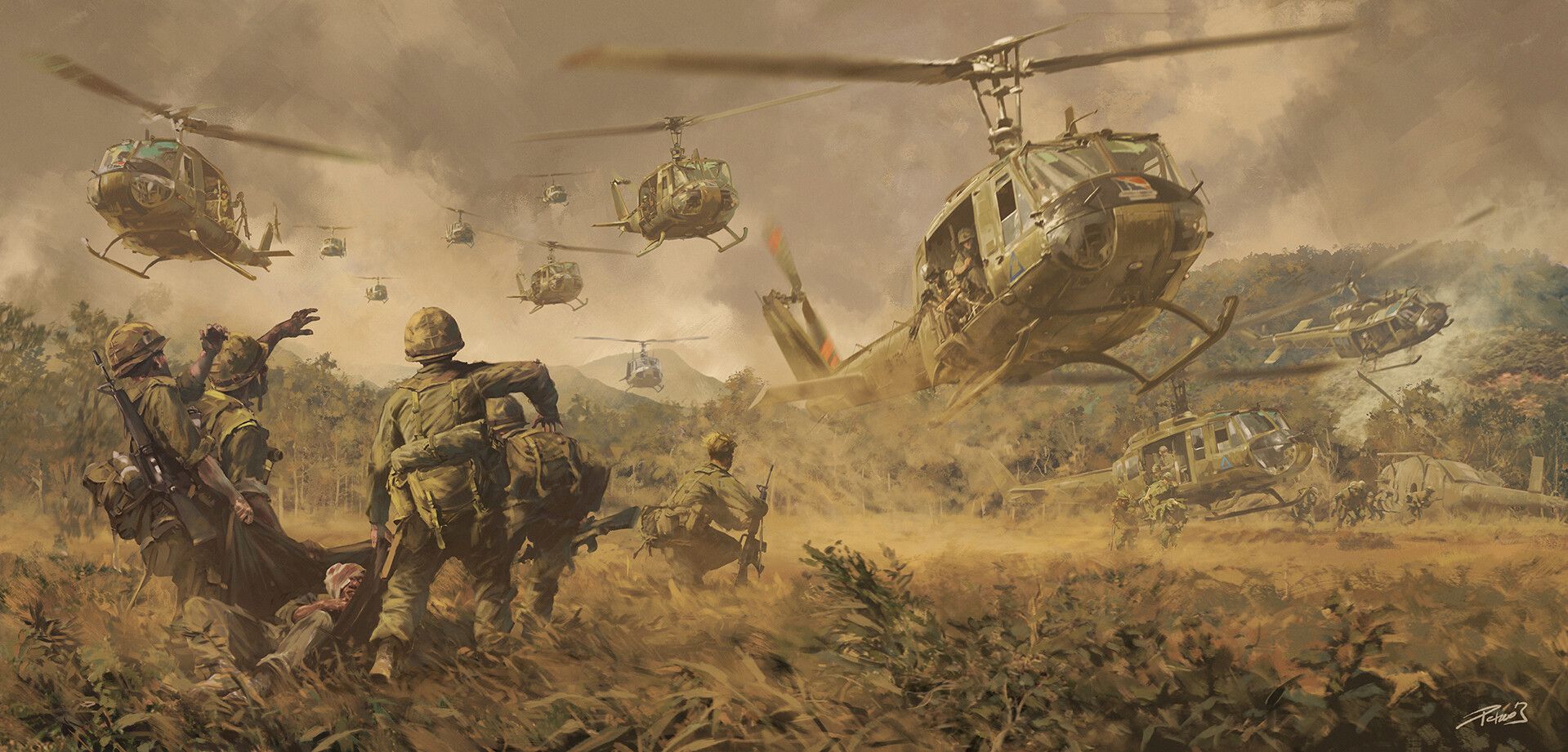 Vietnam War Painting Hd When Soldier Artists Have A Brush With War