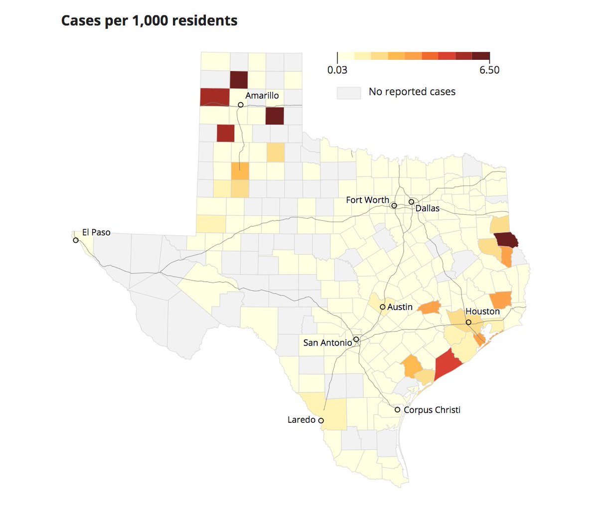 Thread by @TexasTribune: Our #coronavirus tracker is live. Using ...