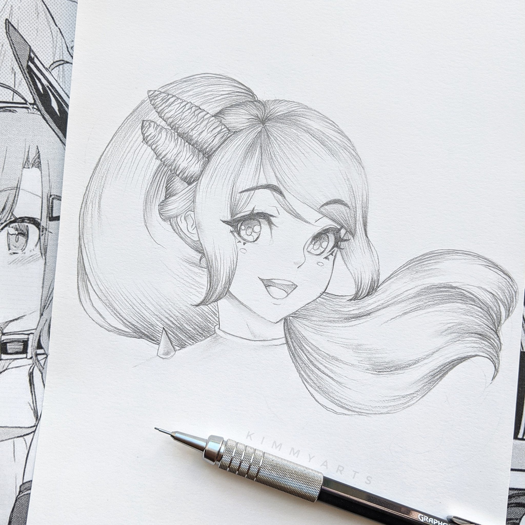 Demon Anime Drawings In Pencil