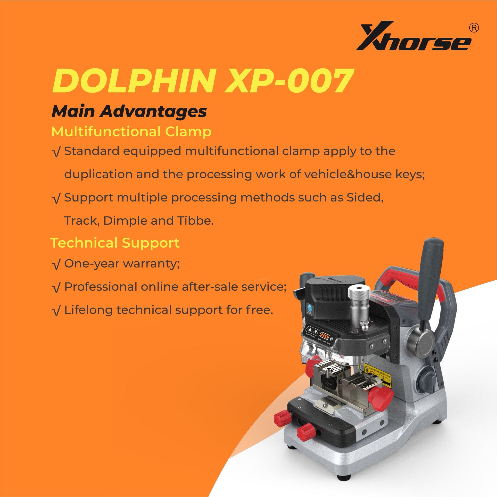 Xhorse Global on Twitter: "Xhorse DOLPHIN XP-007 An Automatic Key cutting machine, Portable ...