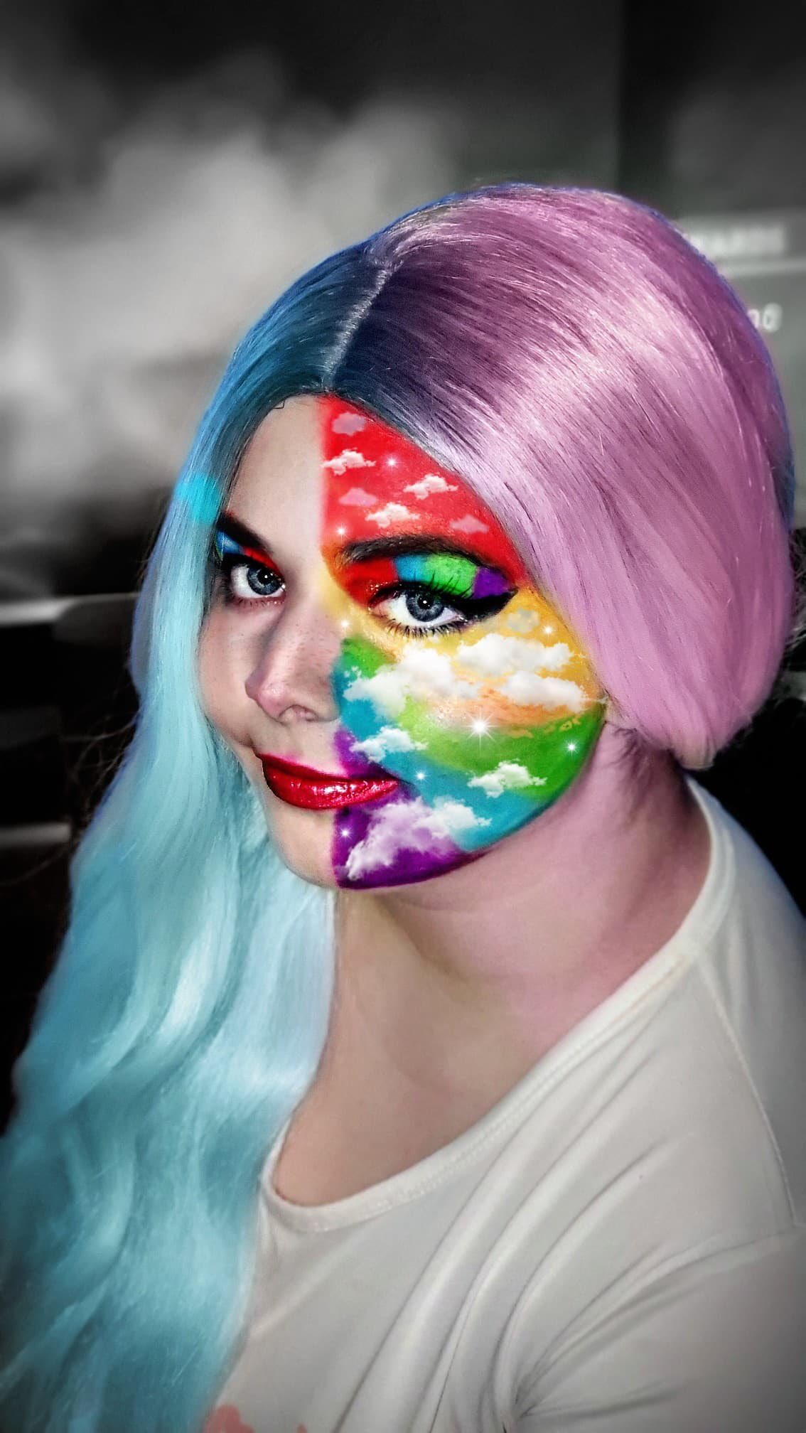 Rainbow Face Makeup
