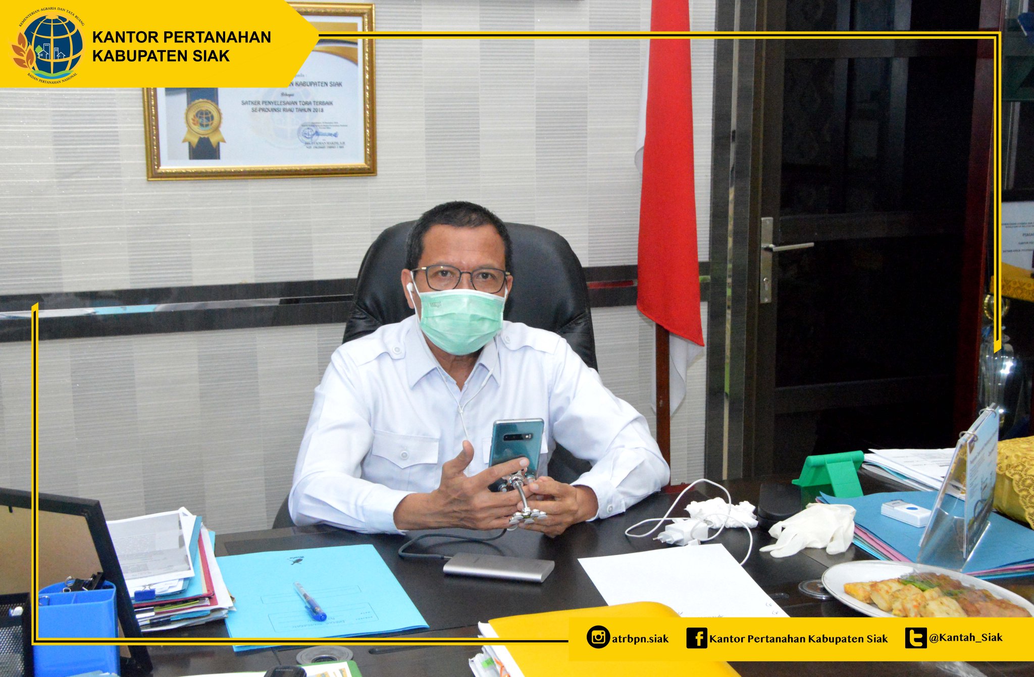 KantahkabSiak on Twitter: "Kepala Kantor Pertanahan Kabupaten Siak Bpk.Hermen,S.H. mengikuti ...