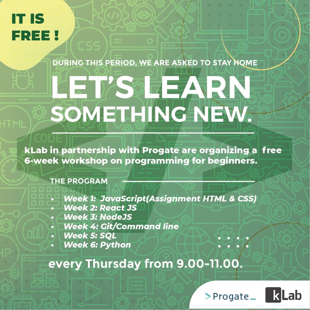 kLab Rwanda on Twitter: "LET’S LEARN SOMETHING NEW, AS WE CONTINUE TO STAY AT HOME! @klabrw In ...