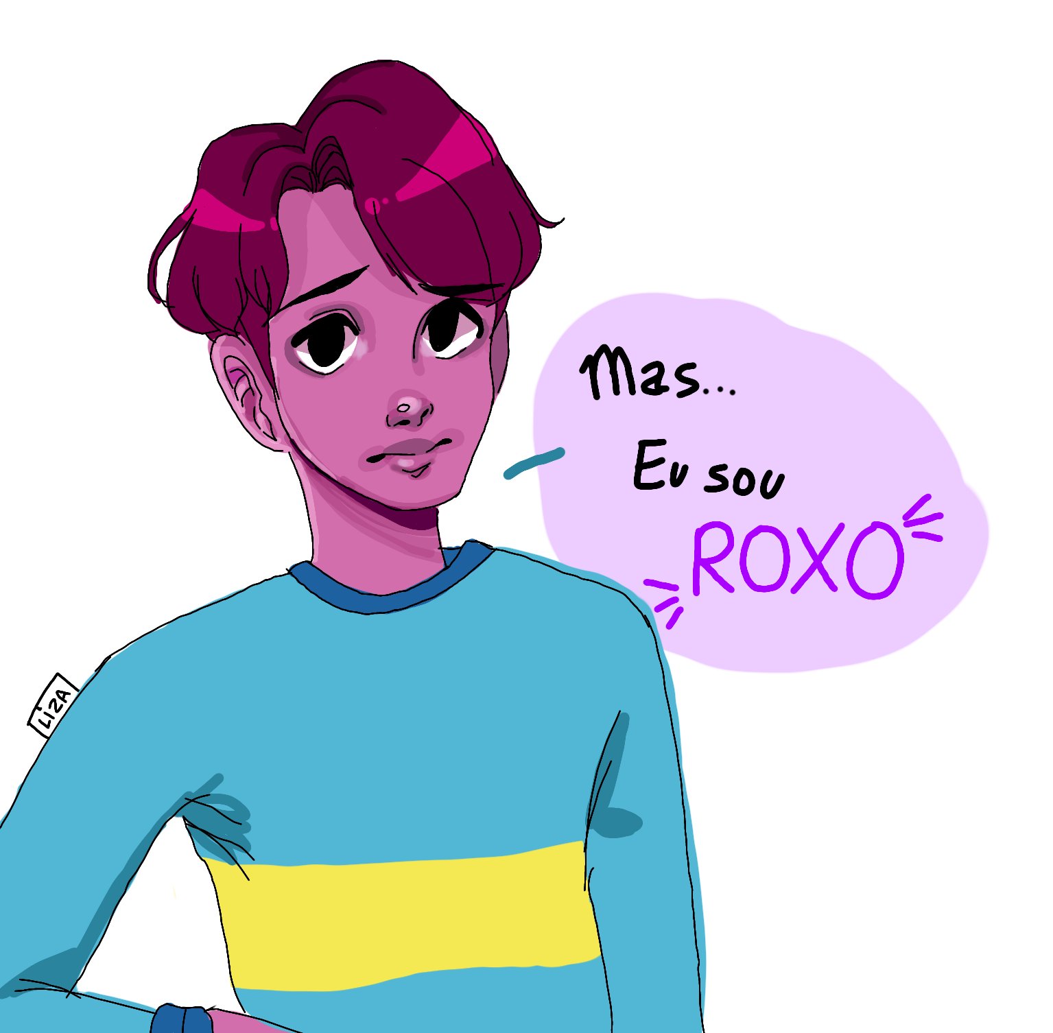 麗莎Liza (Comissions Open) on Twitter: "Mas... Eu sou ROXO! #austinHumano…