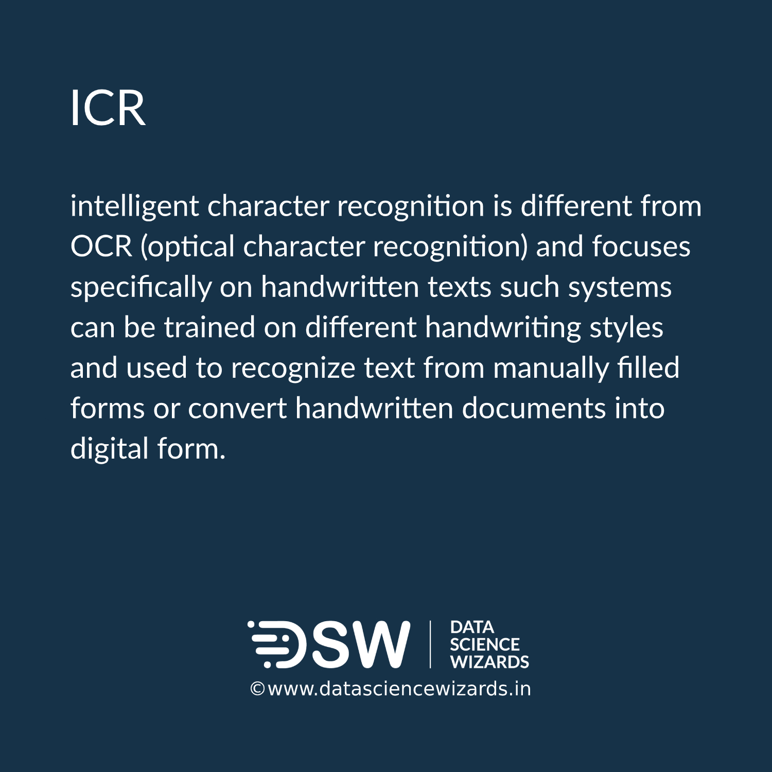 Intelligent Character Recognition