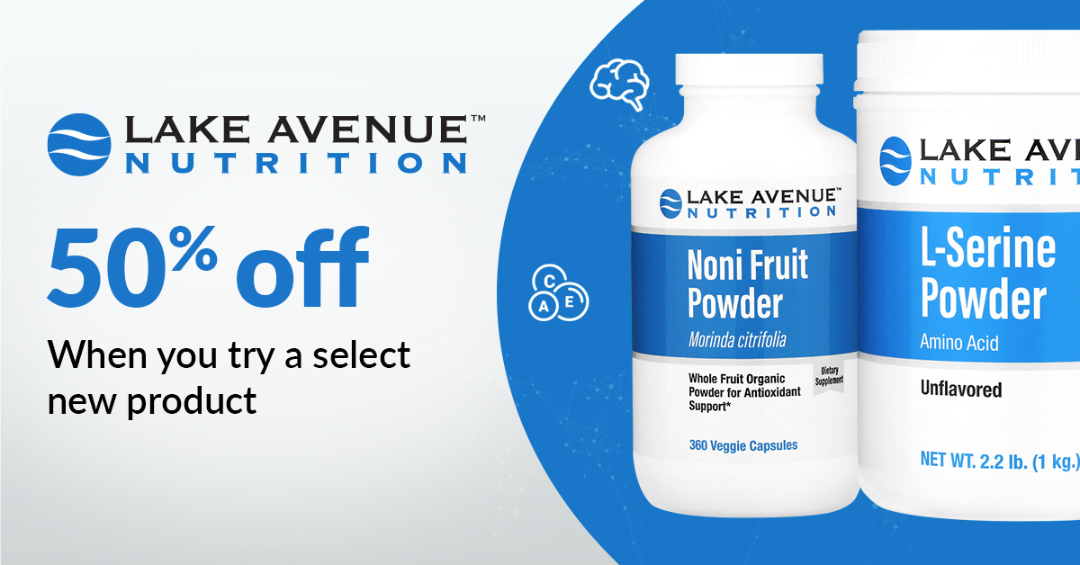 Get 50% off Lake Avenue Nutrition when you try a select new product ...