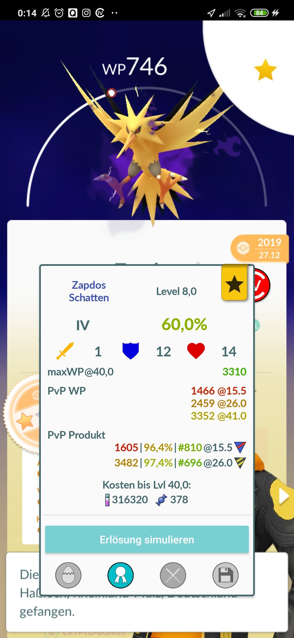 Shadow Zapdos