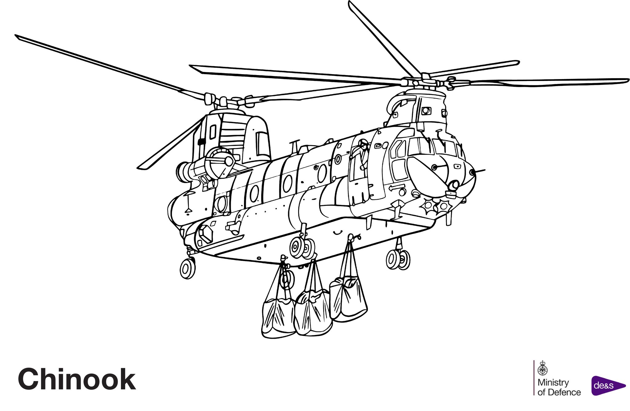 Chinook Helicopter Drawing