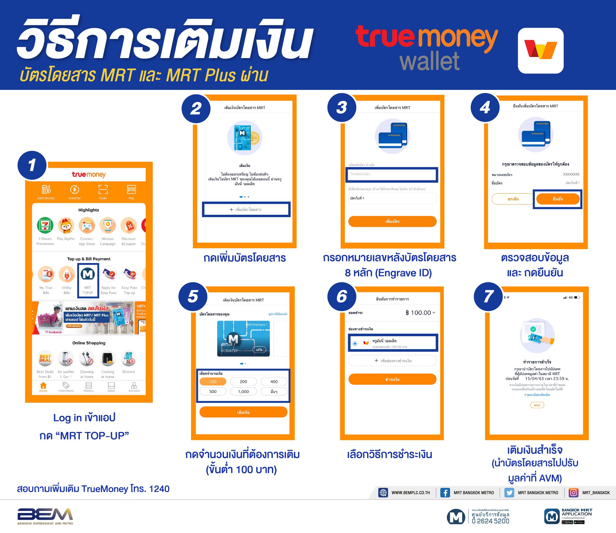 MRT Bangkok Metro on Twitter: "MRT แนะนำวิธีการเติมเงินบัตรโดยสาร MRT และ MRT Plus ผ่านระบบ ...
