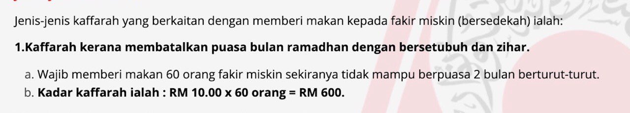 Faisal Rahim on Twitter: "Camne nak selesaikan Kaffarah? 1. Kena usaha juga berpuasa 2 bulan ...