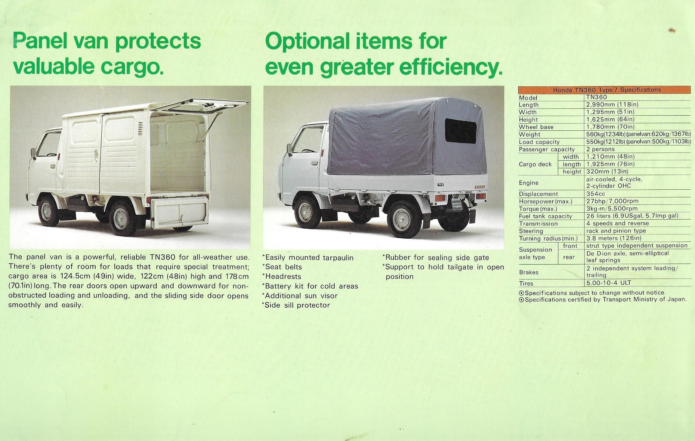 Car Brochure Addict on Twitter: "With its stacked quad headlights, the Honda TN360 stood out in ...