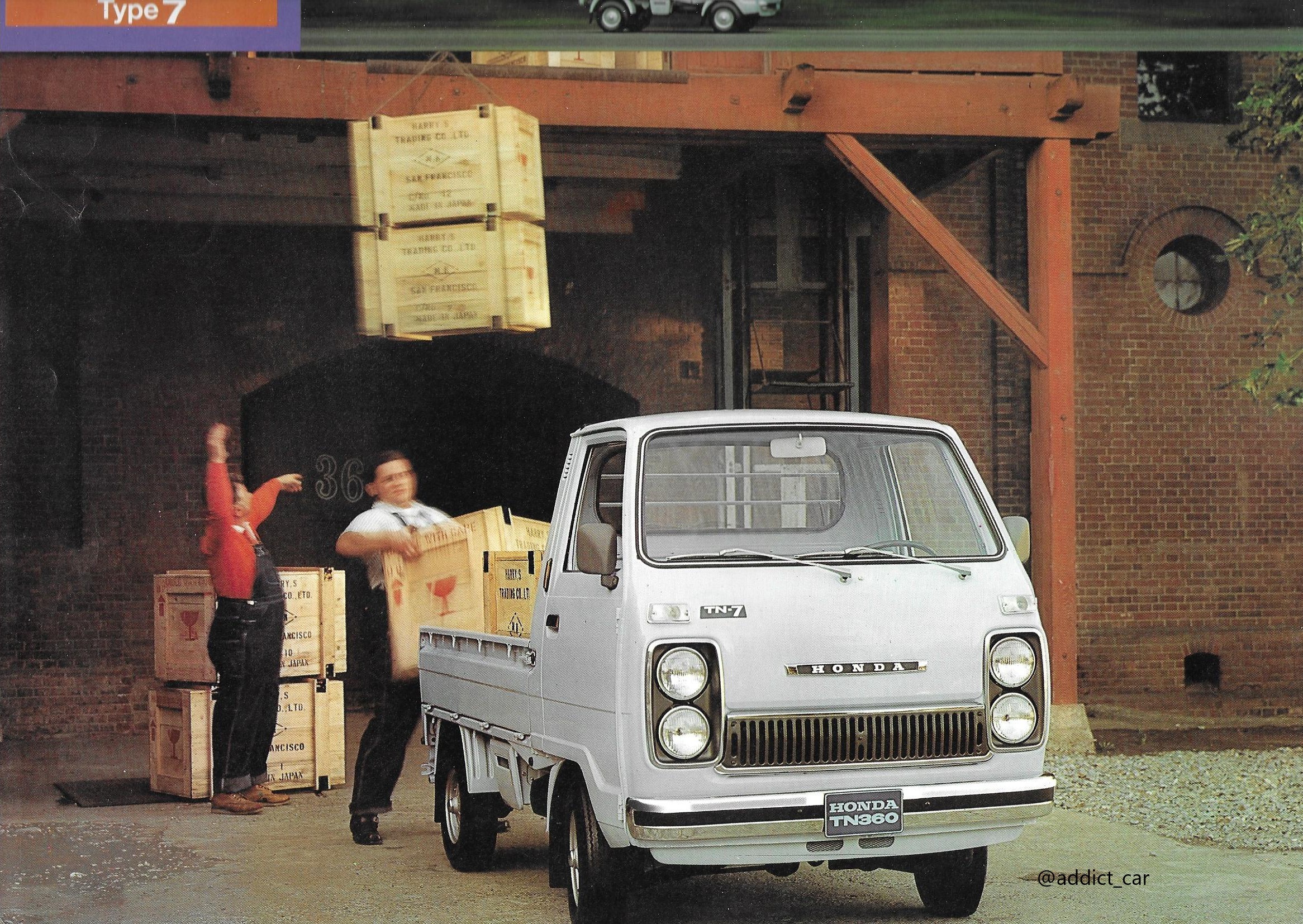 Car Brochure Addict on Twitter: "With its stacked quad headlights, the Honda TN360 stood out in ...