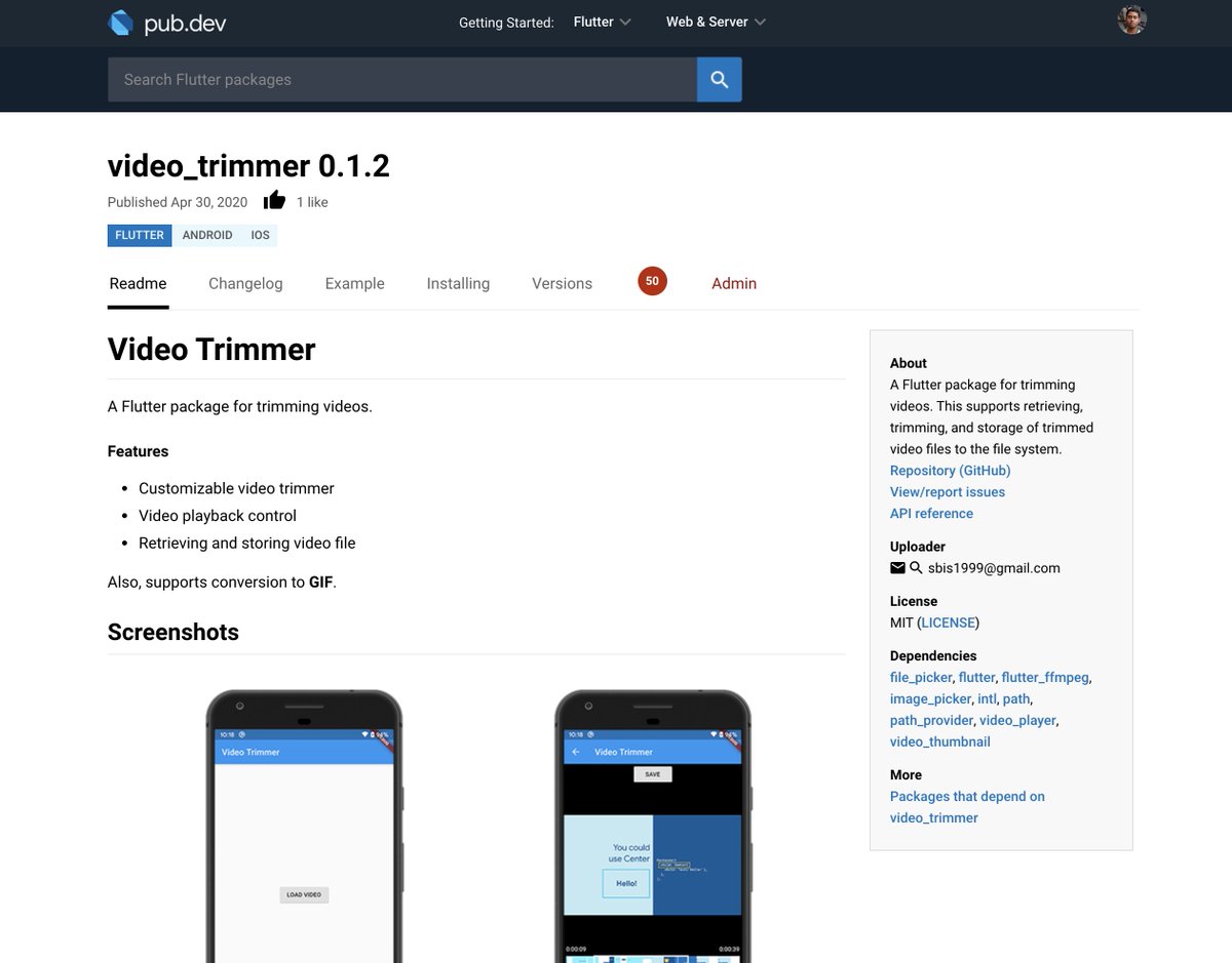Souvik Biswas 💙 on Twitter: "Working on a customizable video trimmer package for #flutter. Here ...