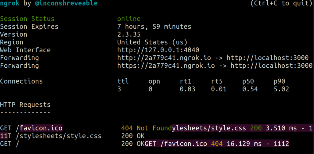 しずかなかずし週末スーパープログラマー On Twitter Ngrokの使い方。外部からローカルサーバーへ(nodejs Express)アクセスする!