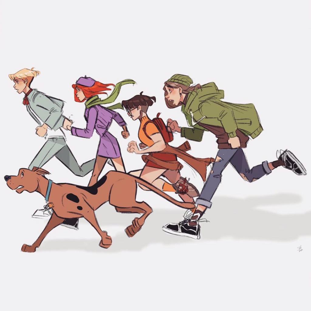 Scooby Doo Gang Running