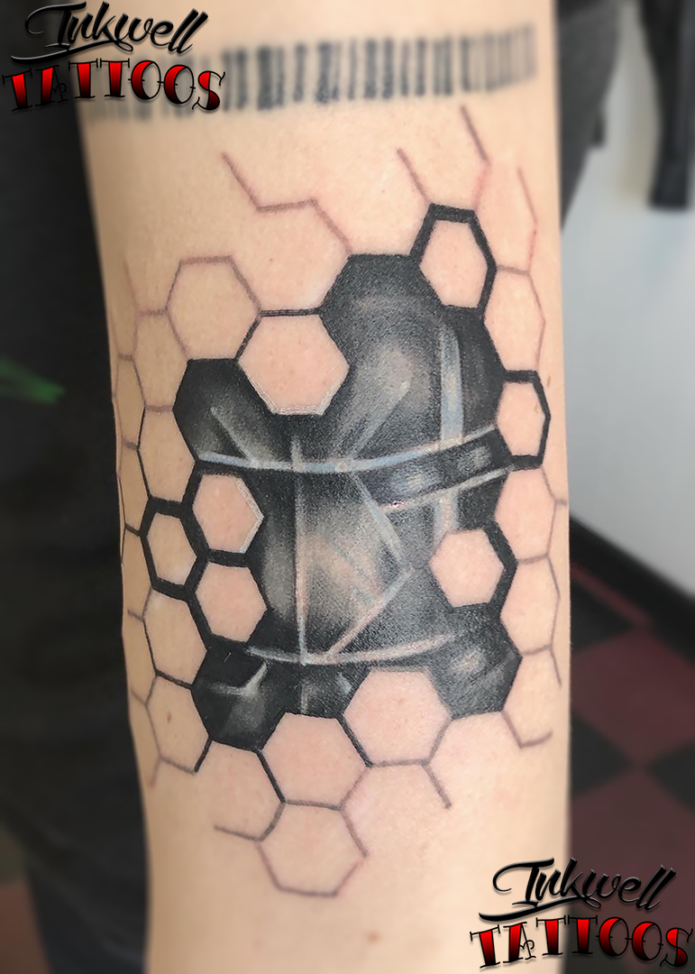 Hexagon 3d Tattoo