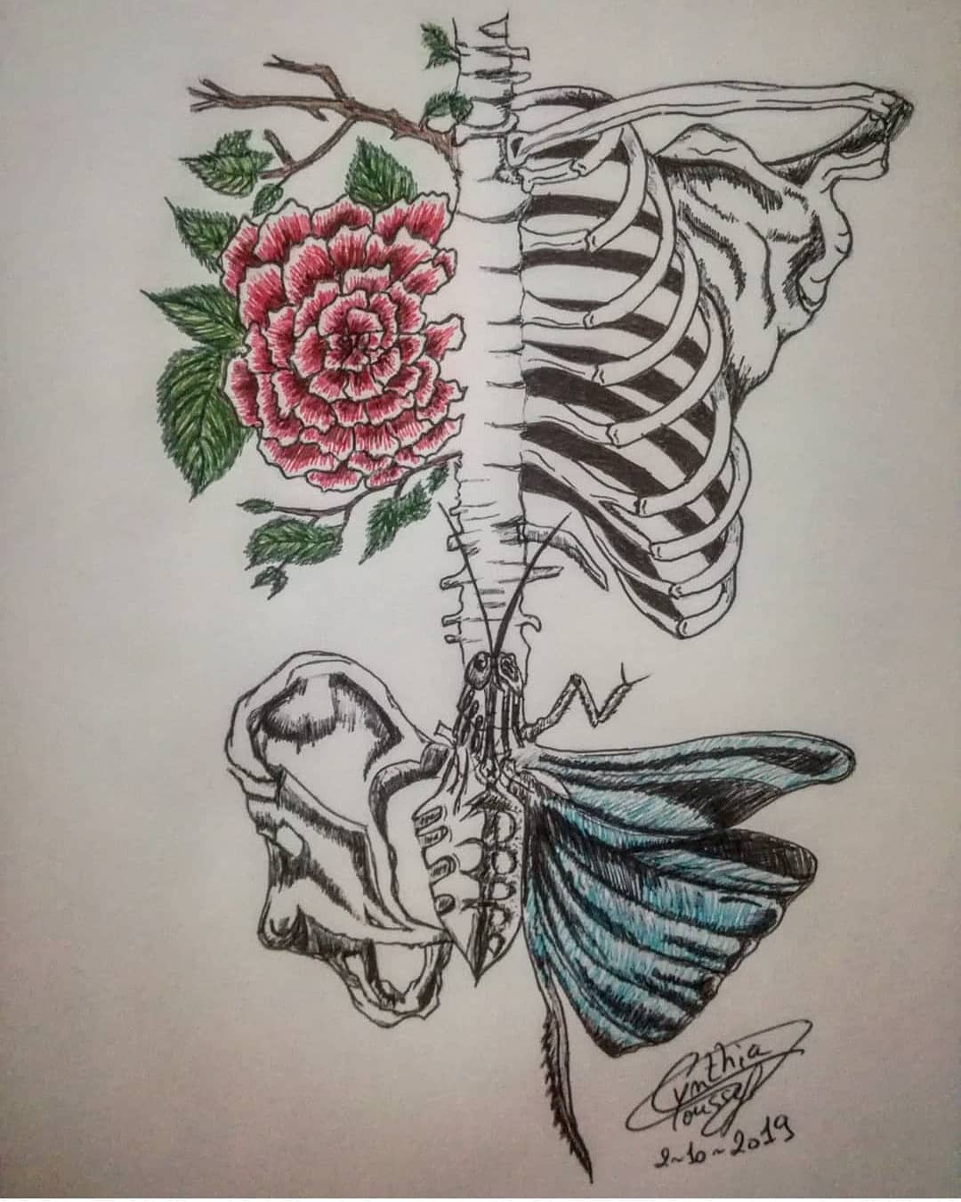 Half Dead Half Alive Drawing