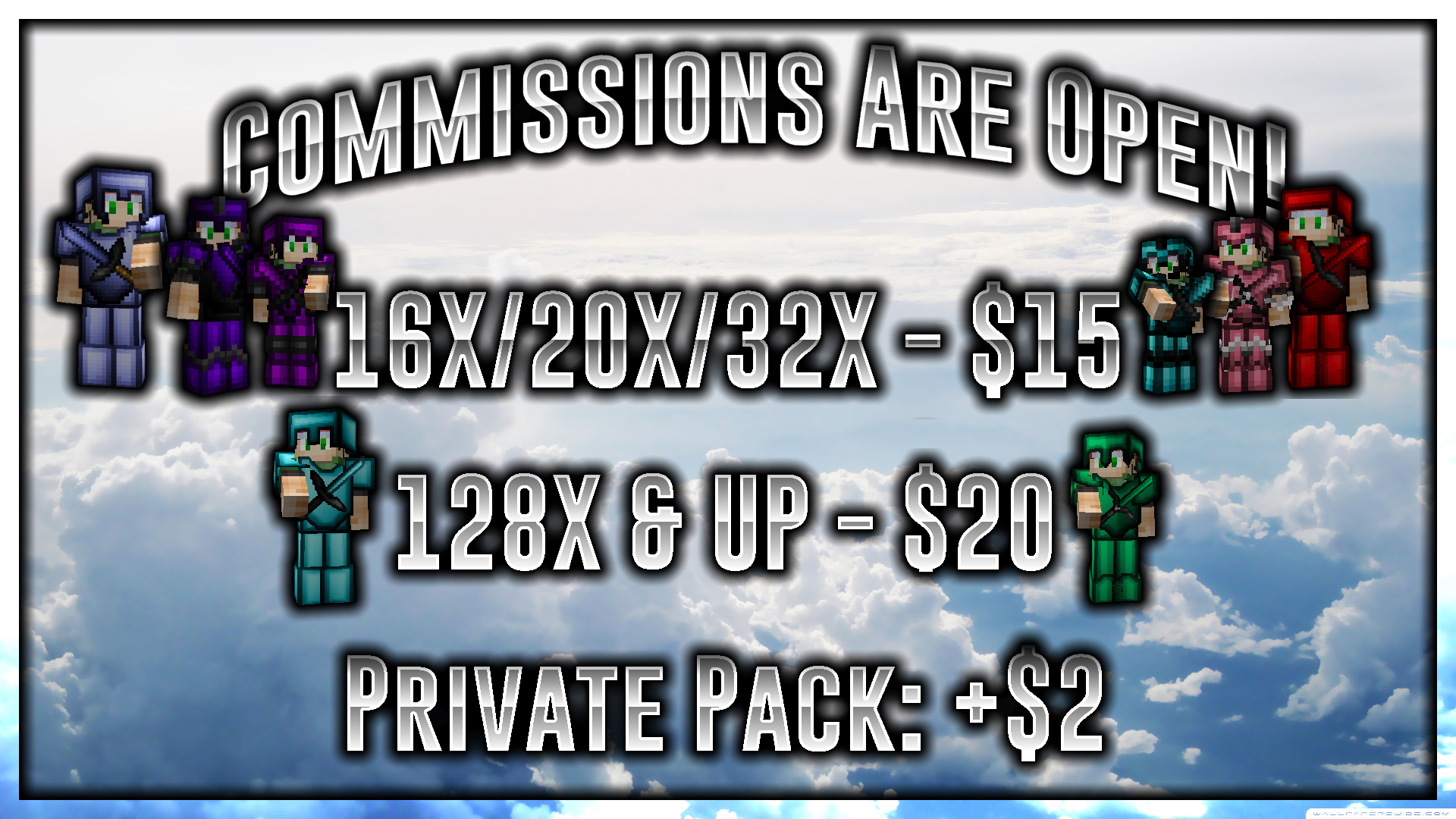 mek on Twitter: "Opening up commissions for the first time! To start, I'll take only about 2-3 ...