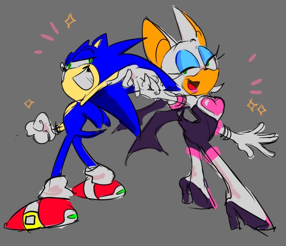 Sonic And Rouge In Love