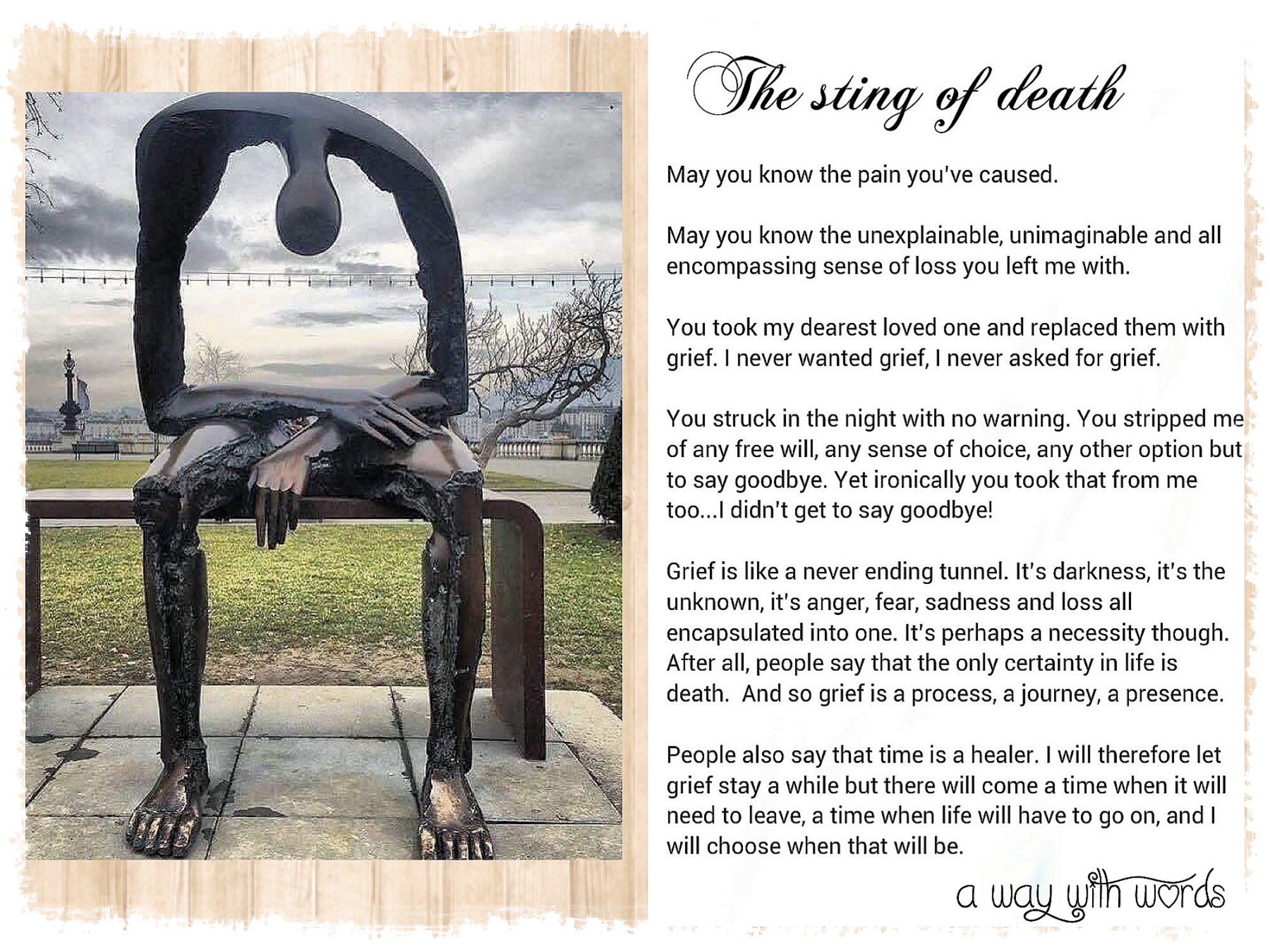 Saying Goodbye Poems Death