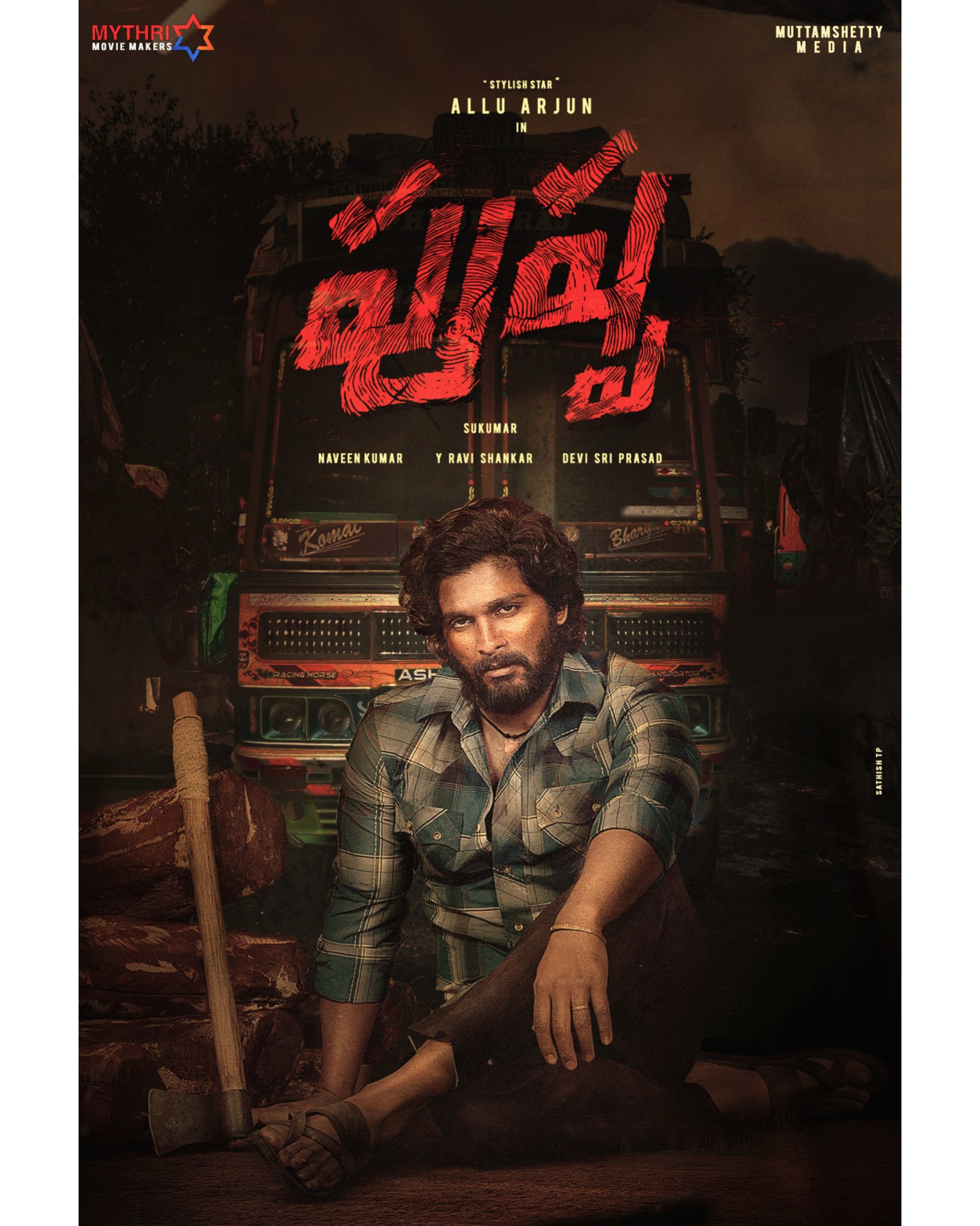 Trends Allu Arjun ™ on Twitter: "#Pushpa fan made poster (FL redesign) Design by @Sathish_Tp10 # ...