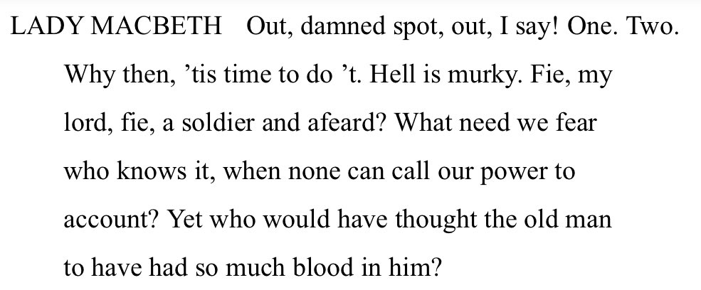 Lady Macbeth Out Damned Spot