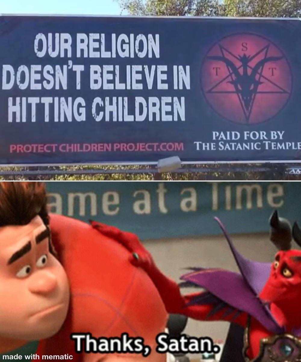 Thanks Satan Meme