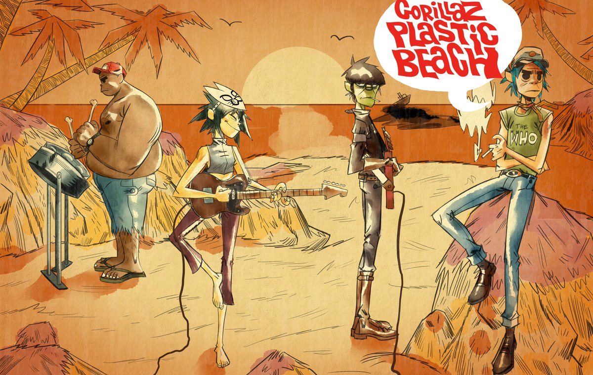 Gorillaz Plastic Beach Artwork