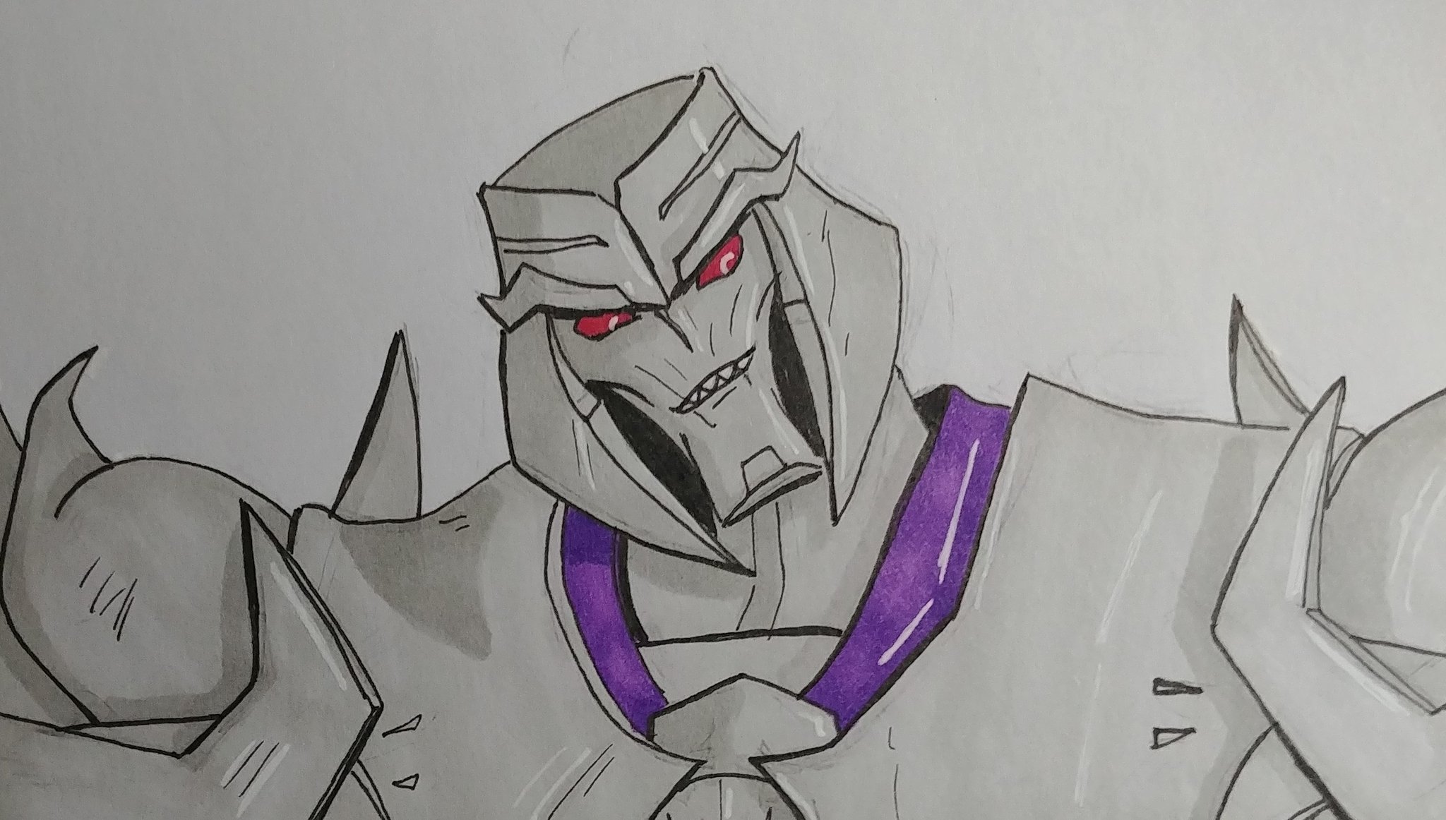 Transformers Prime Megatron Drawing