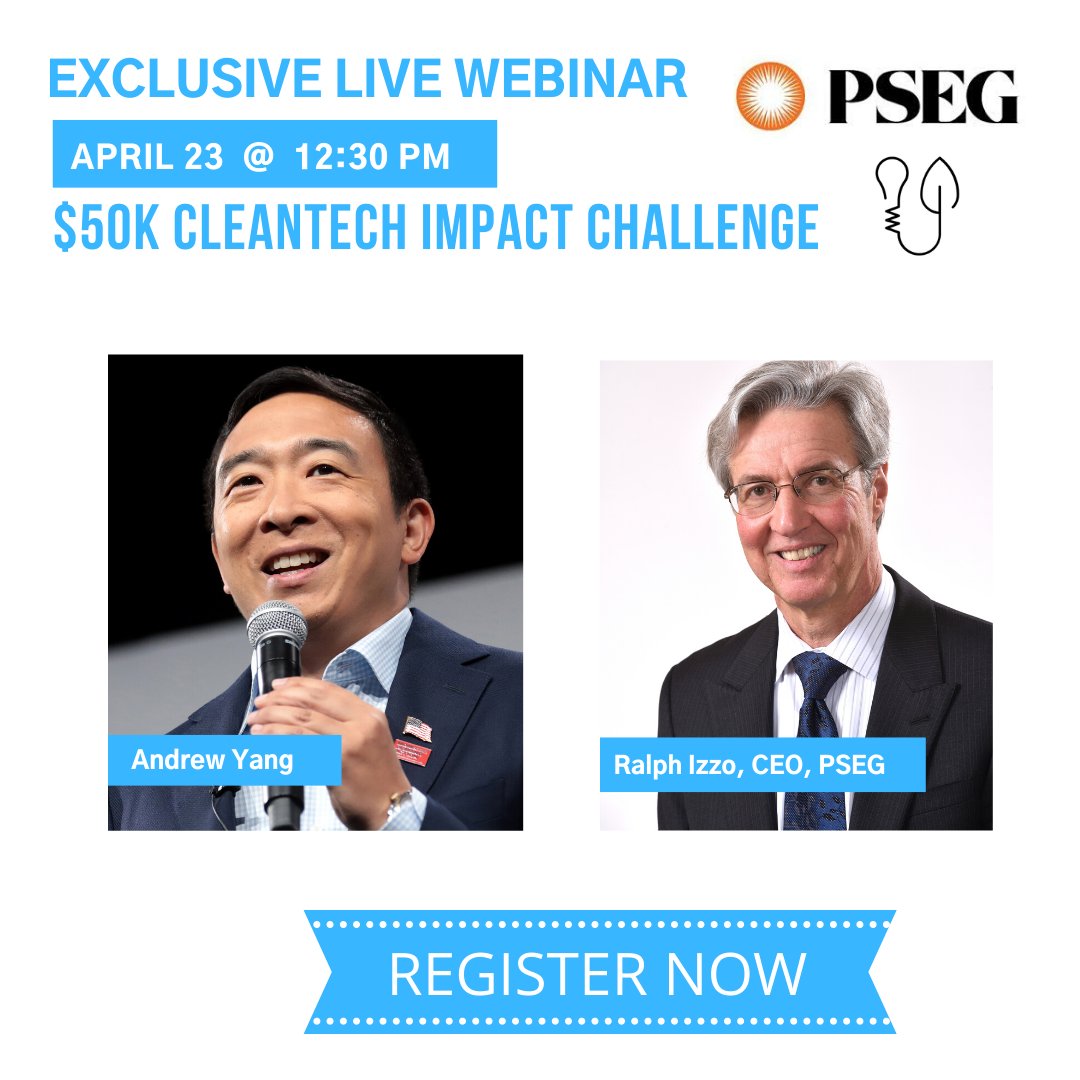 TechUnited:NJ on Twitter: "🚀Join @AndrewYang 🇺🇸, Ralph Izzo (CEO @PSEGdelivers), and @APstartup ...
