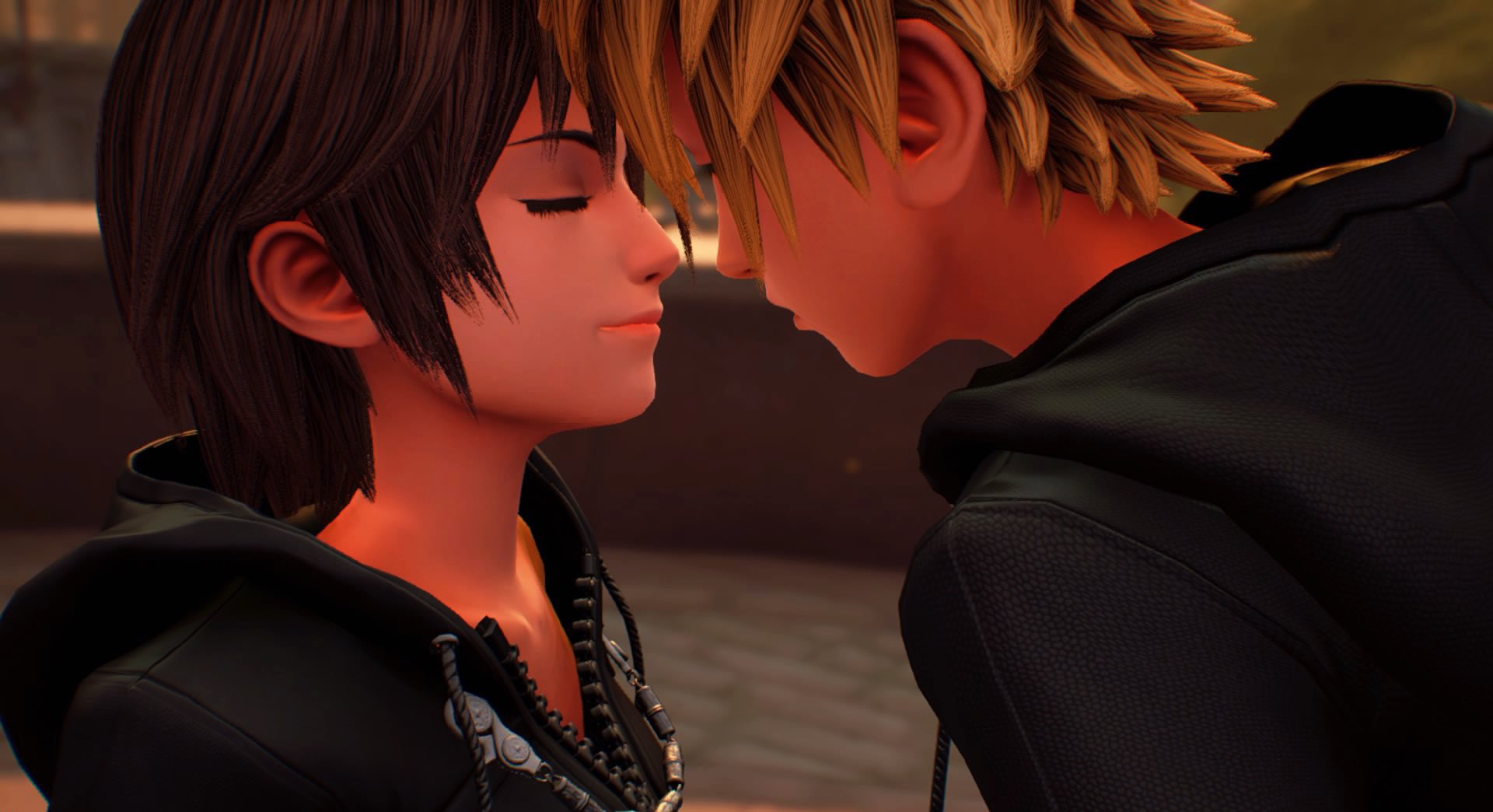 Kingdom Hearts Roxas And Xion Kiss