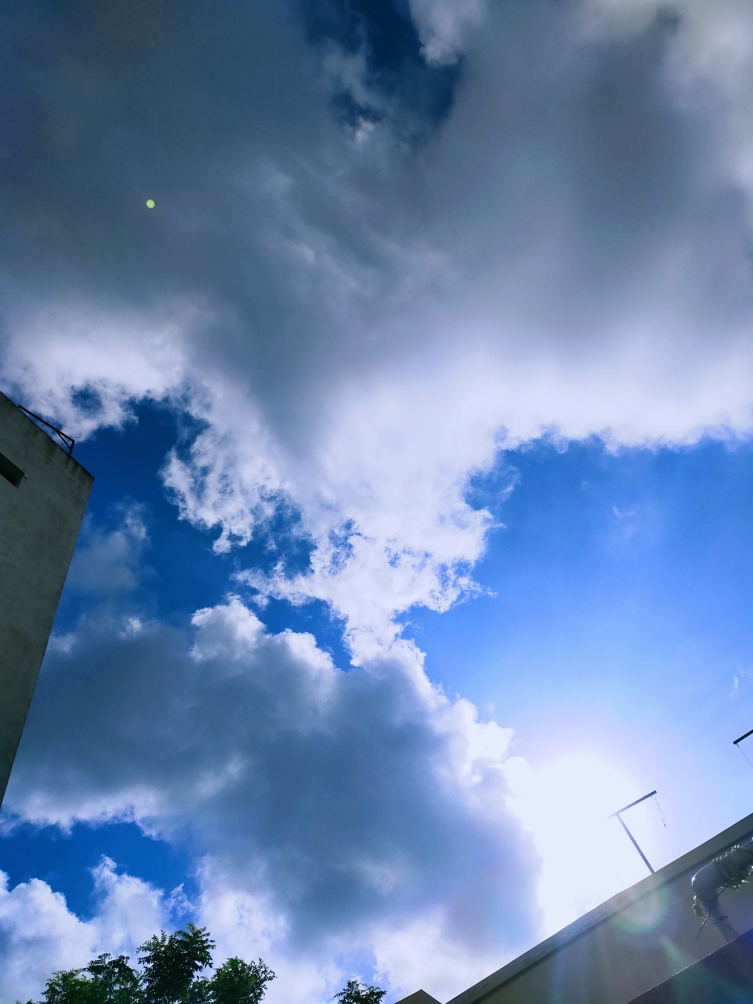 Sky With Sun Sun Behind Clouds Sunset New Moon Stock Photo 1566849010