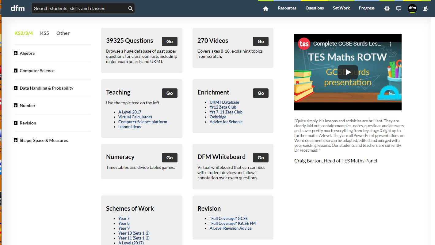 DrFrostMaths on Twitter: "Here's the shiny new Resources section of the site. It brings all ...